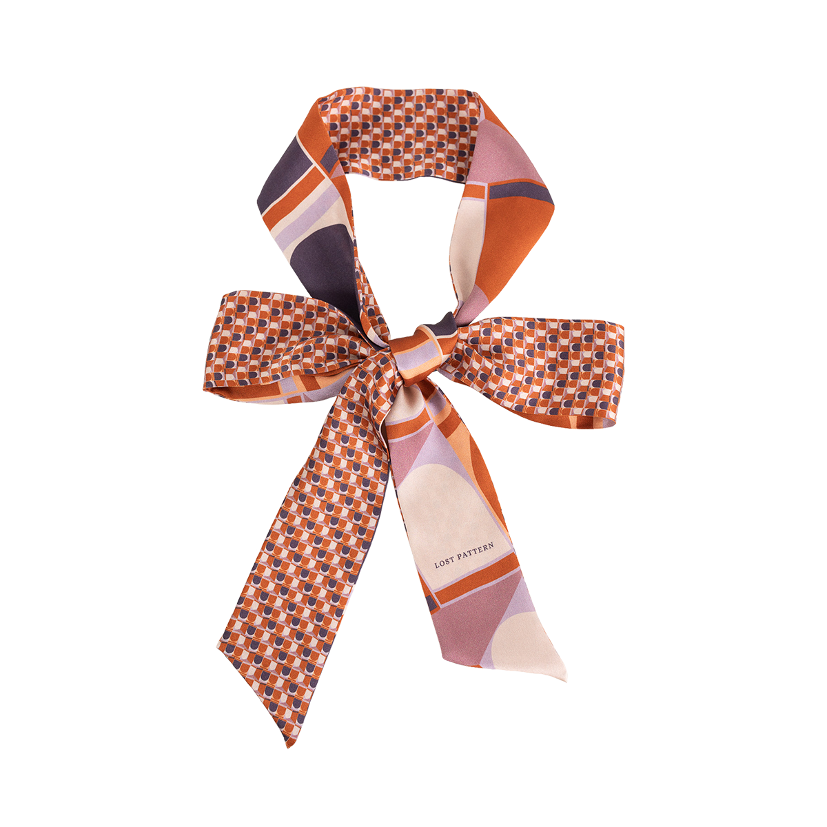 Silk Skinny Scarf by Lost Pattern NYC - Orange – Maison Khloe